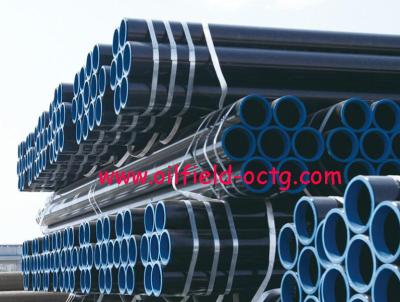 China api steel line pipe API 5L ASTM A53 A106 WITH BLACK COATING BEVELLED ENDS AND CAPS for sale