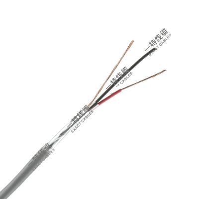 China CPR Eca Alarm Cable with PVC Jacket and 2x0.22mm2 Shielded Stranded CCA Conductor for sale