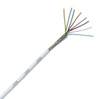 China Exact Cables Shielded Alarm Cable 10x0.22mm2 Stranded Conductors CCA White PVC Security Cable for sale