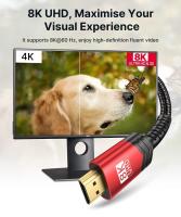 China Ultra High Speed HDMI Cable 4K 120Hz 8K 60Hz 24AWG 28AWG 30AWG Length 1m 1.5m for sale