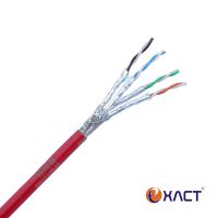 China BC Copper Inner Conductor Cat7 FTP 23AWG Communication Networks Cable Lan Over-Braided 100 Ohm for sale
