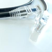 China Exactcables 2m Steel Armored Crossed Cat 6a Network Cable Slim STP LSZH Black for sale
