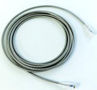 China Exactcables Steel Armored Crossed Cat5e Network Cable 2m Slim STP LSZH Gray for sale