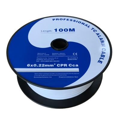 China Bare Copper Wire Shield CCA/TC/BC/TCCA Stranded 2X0.50 12X0.22 CPR Cca Security Cable for sale