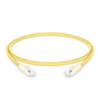 China Cat6 RJ45 Patch Cable 24AWG 0.5mm Bare Copper UTP Network Cable Yellow for sale