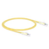 China Cat6 RJ45 Patch Cable 24AWG 0.5mm Bare Copper UTP Network Cable Yellow for sale