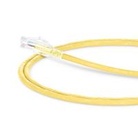 China Cat6 RJ45 Patch Cable 24AWG 0.5mm Bare Copper UTP Network Cable Yellow for sale