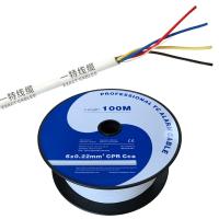 China Composite CCA S1 D1 A1 PVC 2x0.50 14x0.22 Stranded Alarm Cable with 7x0.2mm Drain Wire for sale