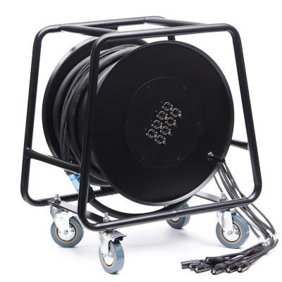 China Exact Cables Professional 20CH 24CH 32CH XLR Microphone Audio Stage Box with Wheels Custom Length for sale