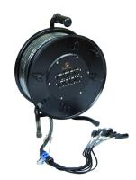 China Exact Cables Professional 20CH 24CH 32CH XLR Microphone Audio Stage Box with Wheels Custom Length for sale