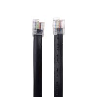 China UL20251 6 Conductor Flat Telephone Cable 28AWG BC RJ11 6P6C 3M Custom Length for sale