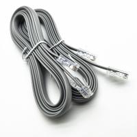 China UL20251 6 Conductor Flat Telephone Cable 28AWG BC RJ11 6P6C 3M Custom Length for sale