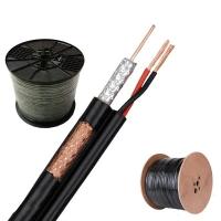 China RG59 Composite Coaxial Cable with DC Power 2 Bc Wire Braid 75 Ohm CCTV for sale