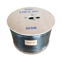 China RG59 Composite Coaxial Cable with DC Power 2 Bc Wire Braid 75 Ohm CCTV for sale