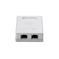 China Surface Mount Box for UTP Cat5e Cat6 Keystone Jack 1 2 4 Ports ABS White for sale