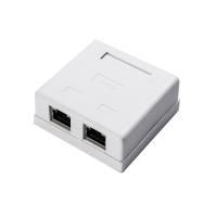 China Surface Mount Box for UTP Cat5e Cat6 Keystone Jack 1 2 4 Ports ABS White for sale