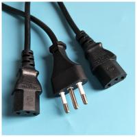 China Switzerland Swiss Plug Power Cord 3 Pin H05VV-F 3x1.0mm2 3x1.5mm2 Copper Conductor Safety Mark for sale