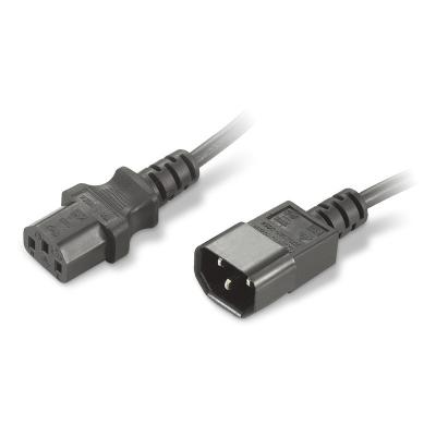China 250V IEC C13 to C14 Computer Power Cord Extension Black SJT 18AWG 1m for sale