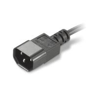 China 250V IEC C13 to C14 Computer Power Cord Extension Black SJT 18AWG 1m for sale