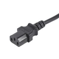 China 250V IEC C13 to C14 Computer Power Cord Extension Black SJT 18AWG 1m for sale