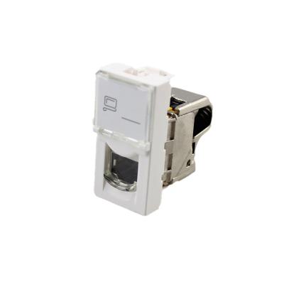 China RJ45 FTP Zinc Alloy Cat6A Keystone Jack Wall Coupler in Multiple Colors for sale
