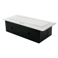 China Customize Multimedia Desk Grommet Power Cable Cubby Socket Box with Double Side Power for sale