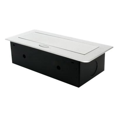 China Customize Multimedia Desk Grommet Power Cable Cubby Socket Box with Double Side Power for sale
