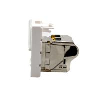 China Exact Cables Testing FLUKE RJ45 Modular Jack 180 Degree Toolless Cat6A Keystone Jack for sale