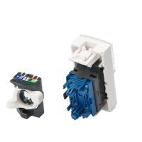 China Exact Cables Cat6 UTP Keystone Jack 45x22.5mm French Type for Networking in Multiple Colors for sale