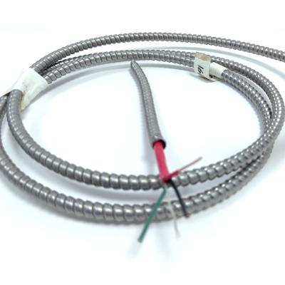 China Armored Fire Resistant Cable 1424 2x0.5mm PVC Jacket US Standard 12mm 3/8in for sale