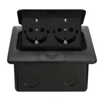 China British European French Universal Combination Floor Socket 145x145mm Aluminum Alloy Panel 4 Modules for sale