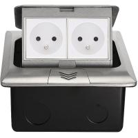 China British European French Universal Combination Floor Socket 145x145mm Aluminum Alloy Panel 4 Modules for sale