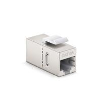 China Exact Cables Cat6A Shielded Network Cable Extender Dual-Way Connector Keystone Adapter for sale