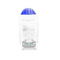 China Exact Cables Cat6A UTP Toolless RJ45 Keystone Jack 90 Degree Female for Networking for sale