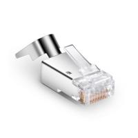 China Exact Cables Networking 3U Rj45 Lectroplated Gold 8 Pin Crystal Head Shielded Connector for sale
