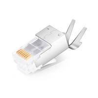 China Cat7 SFTP Rj45 Plastic Wire Connector 8 Pin Crystal Head Shielded Connector for Networking for sale