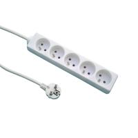 China 6 Way French Power Strip PP Flame Retardant Shell Extension Socket 230-250V 10/16A for sale