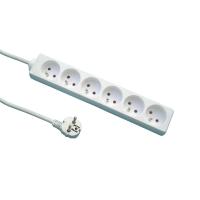 China 6 Way French Power Strip PP Flame Retardant Shell Extension Socket 230-250V 10/16A for sale