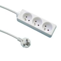 China 6 Way French Power Strip PP Flame Retardant Shell Extension Socket 230-250V 10/16A for sale