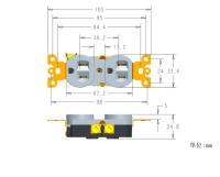 China Standard Grounding Tamper Resistant Duplex Receptacle Socket Decorative WIFI NO Switch for sale