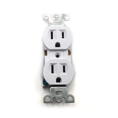 China 125V 15A American AC Power Electric Double Duplex Receptacle Outlet Wall Socket with 6 Pins for sale