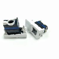 China Exact Cables Cat6 UTP Keystone Jack 45x22.5mm French Type Single Port Networking for sale