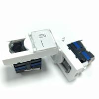 China Exact Cables Cat6 UTP Keystone Jack 45x22.5mm French Type Single Port Networking for sale