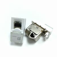 China FLUKE Tested SFTP Shielded Cat6A Keystone Jack 180 Degree Toolless Keystone Jack for sale