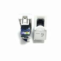 China FLUKE Tested SFTP Shielded Cat6A Keystone Jack 180 Degree Toolless Keystone Jack for sale