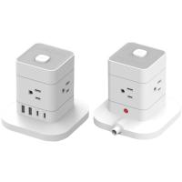 China 16AWG 3 Outlet Travel USB Power Tower Desktop Charger Station with Switch Control 1.8M Cable 110-220V for sale