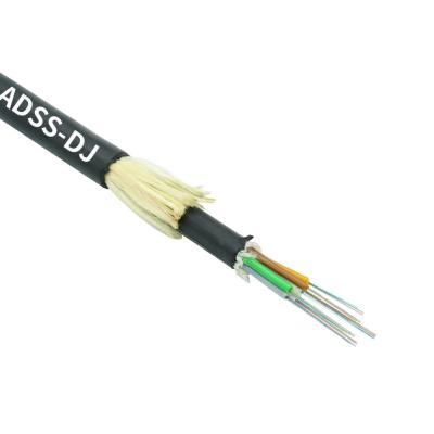 China ADSS 48 Fiber Optic Cable 150m Span All Dielectric Self Supporting for Overhead Power Lines for sale