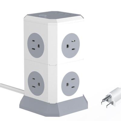 China Standard Grounding Custom Multi-Plug Power Strip Tower 110-220V with Universal Charging Socket for sale