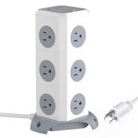 China ExactCables US Standard Tabletop Vertical Tower Extension Socket 10A-16A 110-220V for sale