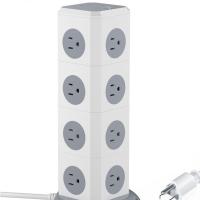 China ExactCables US Standard Tabletop Vertical Tower Extension Socket 10A-16A 110-220V for sale